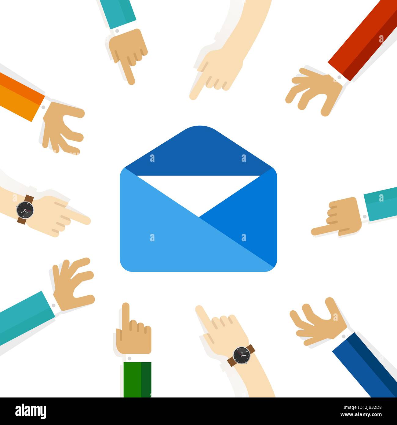 Email envelope sending online digital message icon newsletter hand ...