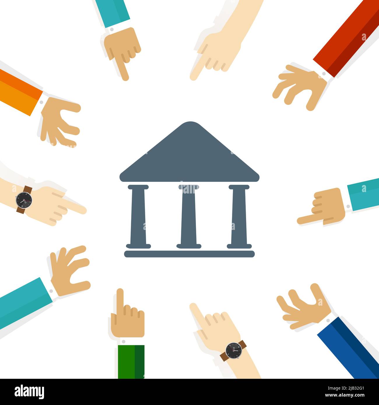 Corporate governance government bank university office building classic ...