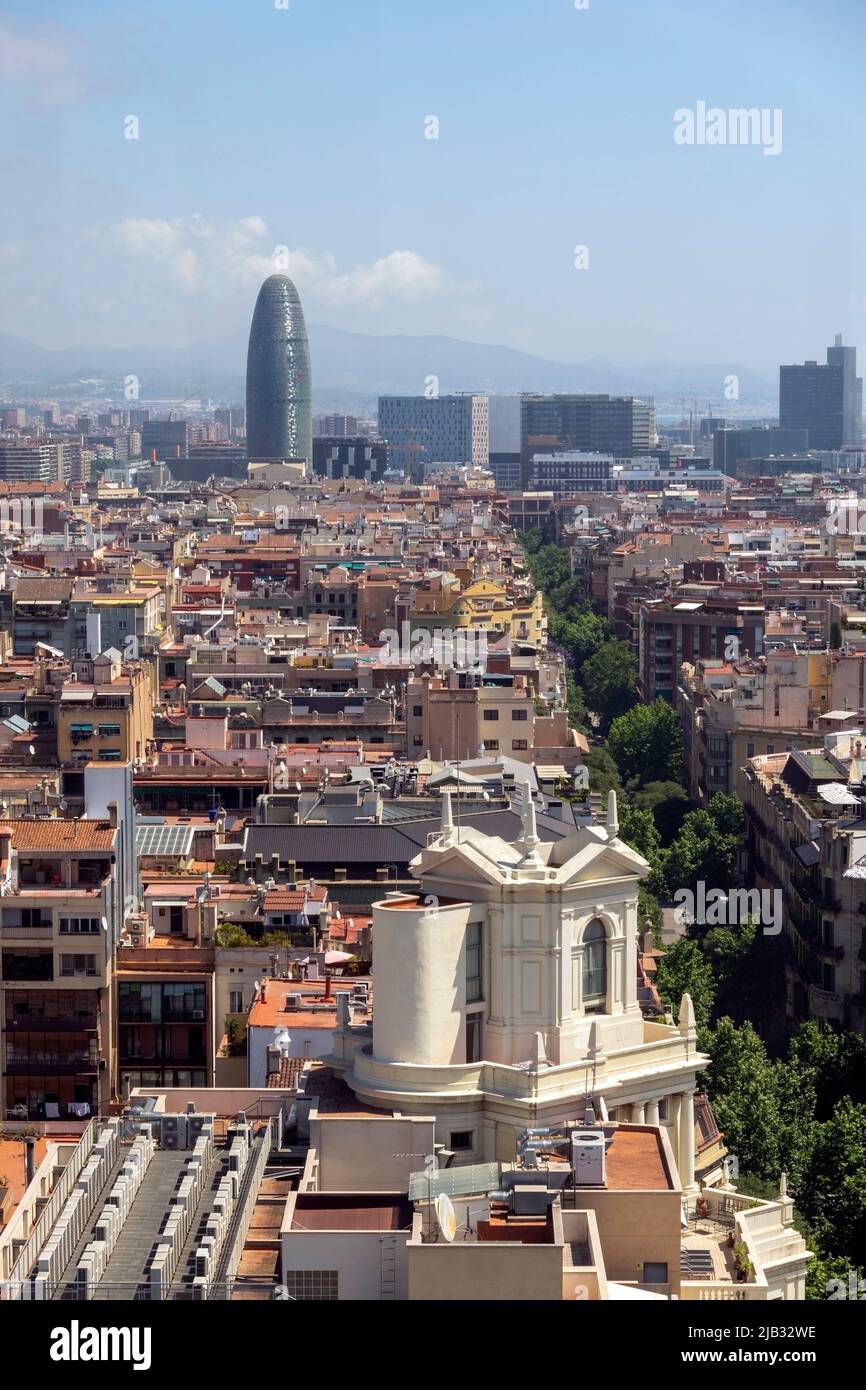 Nice view of Barcelona seen from above Stock Photo - Alamy