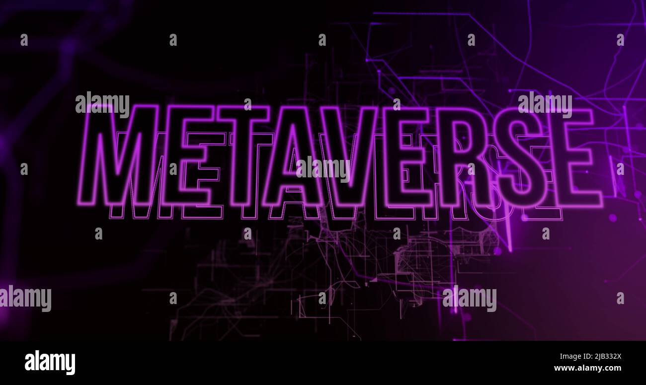 Image of metaverse text over black background Stock Photo - Alamy
