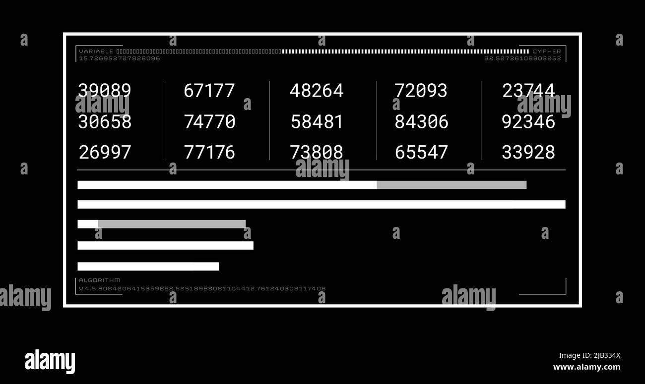 Image of numbers changing and data processing on computer screen over ...