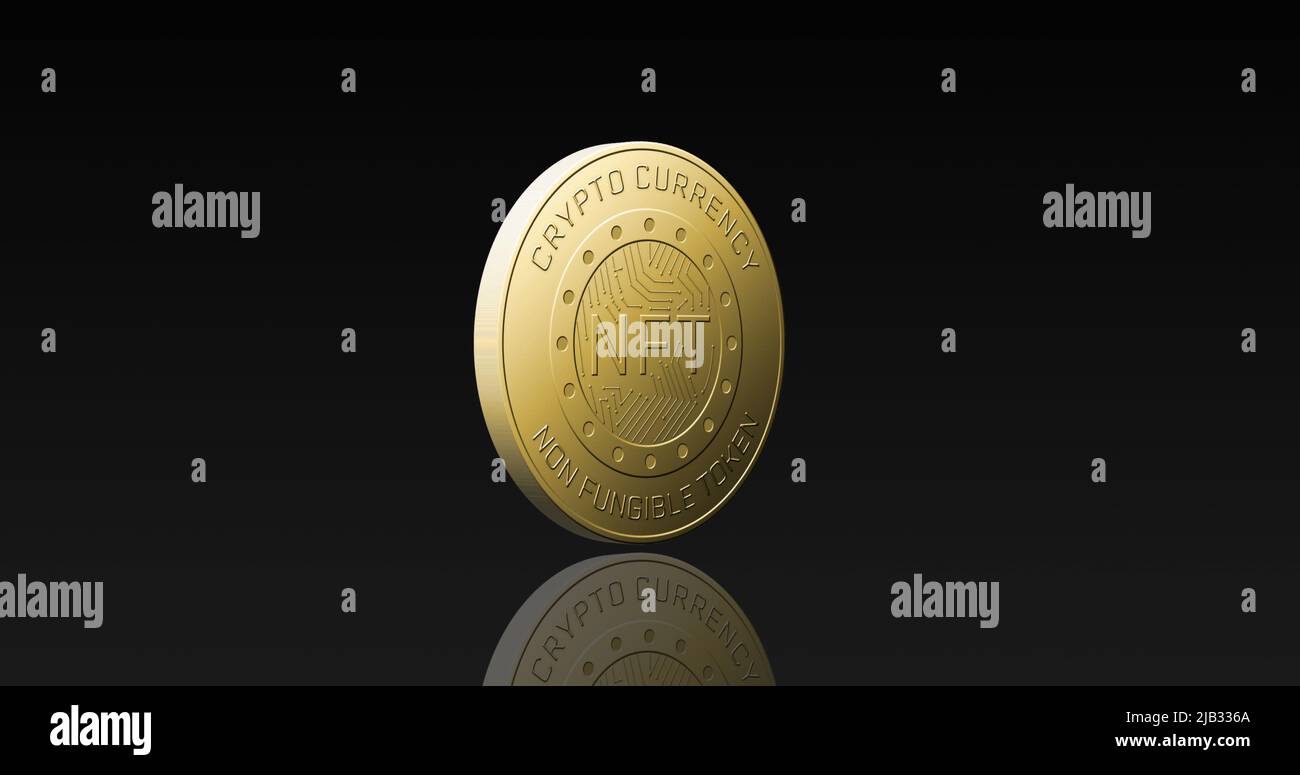 Gold coin black background hi-res stock photography and images - Alamy