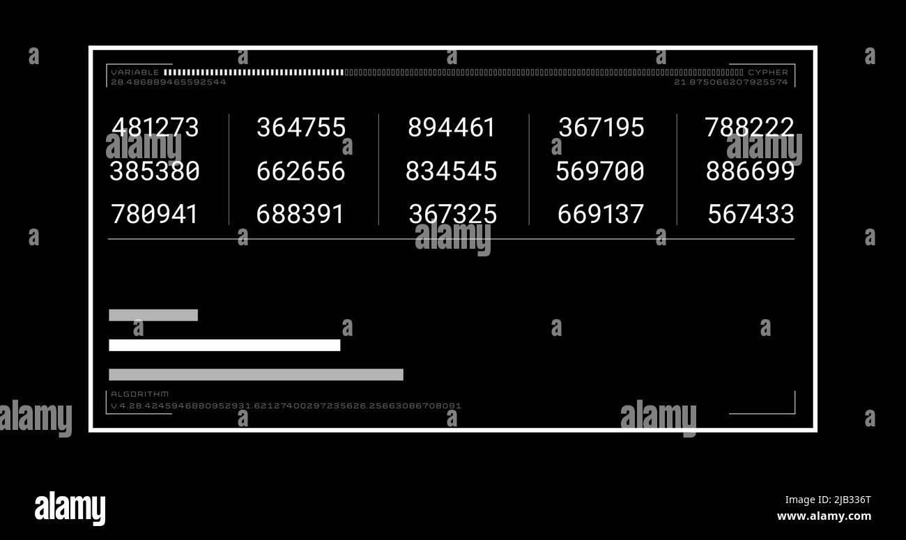 Image of numbers changing and data processing on computer screen over ...