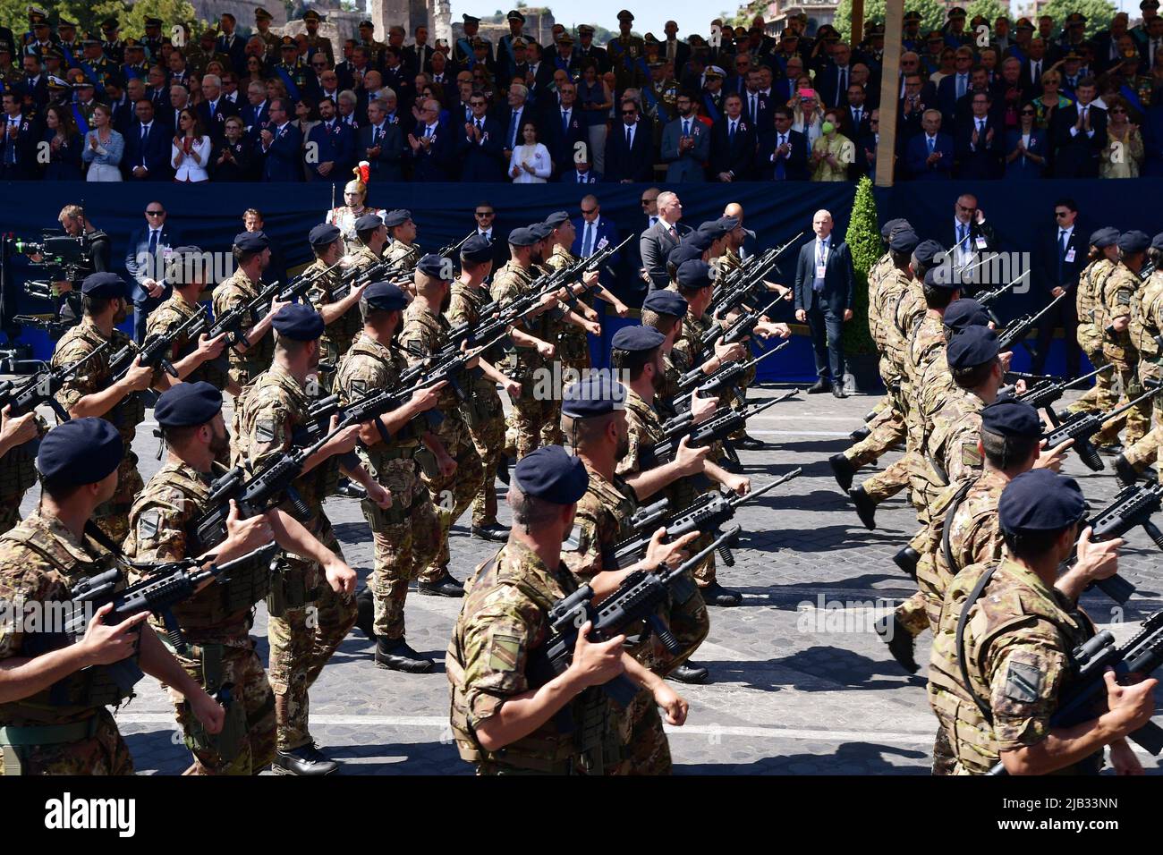 Rome, 2 June 2022 Parade for the 76th anniversary of the Italian ...