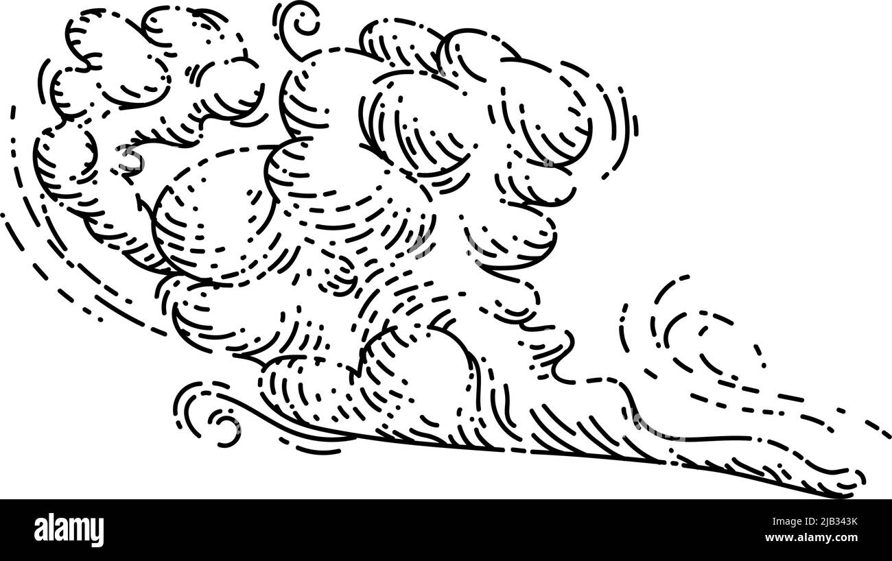 wind cloud sketch hand drawn vector Stock Vector Image & Art - Alamy