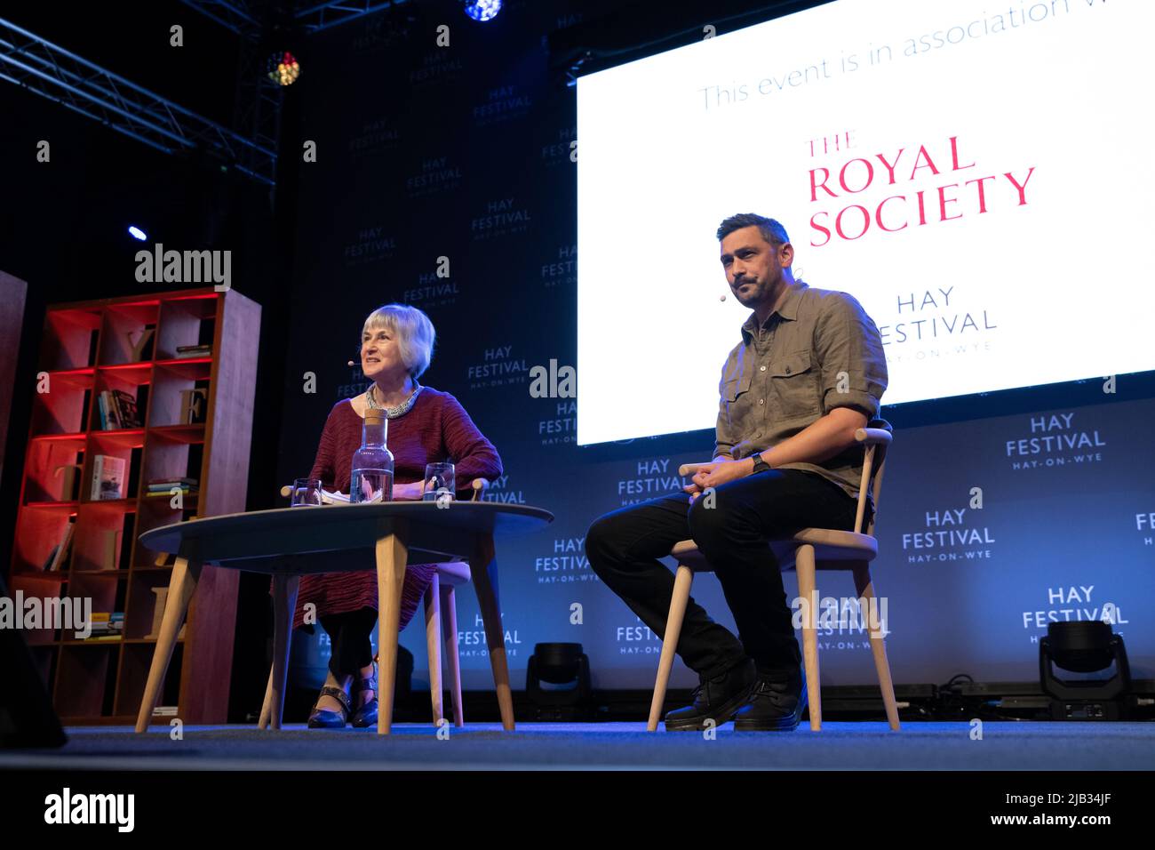 Hay-on-Wye, Wales, UK. 2nd June, 2022. Adam Rutherford talks to ...