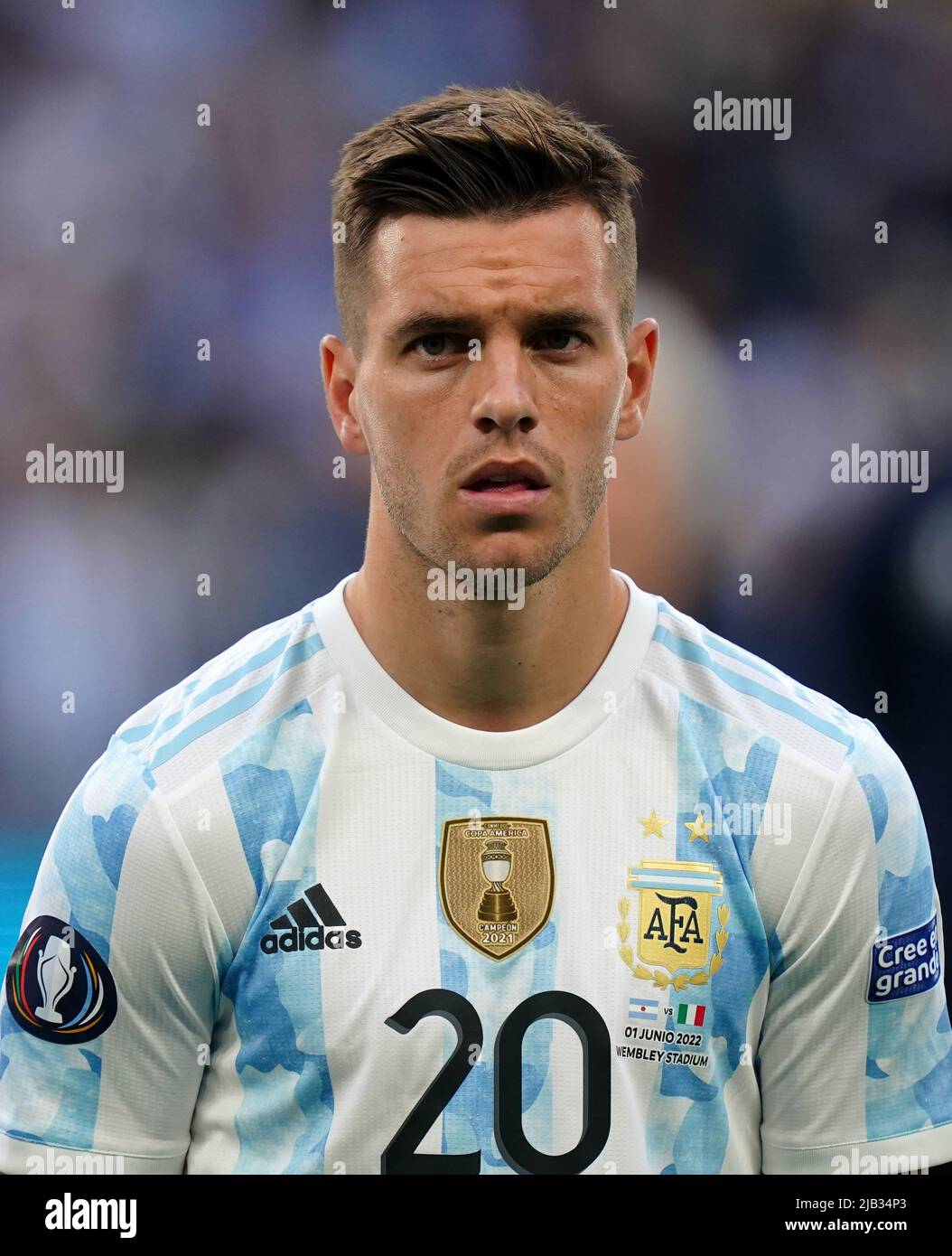 Argentina's Giovani Lo Celso during the Finalissima 2022 match at Wembley Stadium, London ...