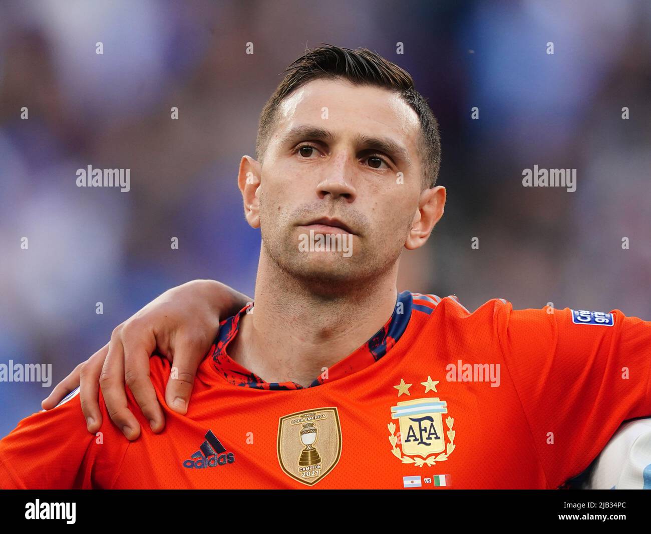 Argentina goalkeeper Emiliano Martinez during the Finalissima 2022 ...