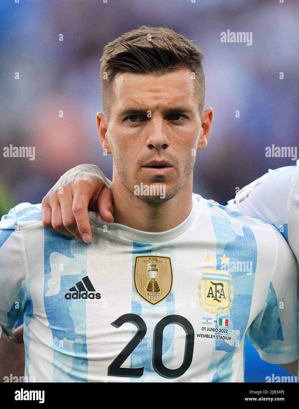 Argentina's Giovani Lo Celso during the Finalissima 2022 match at Wembley Stadium, London ...