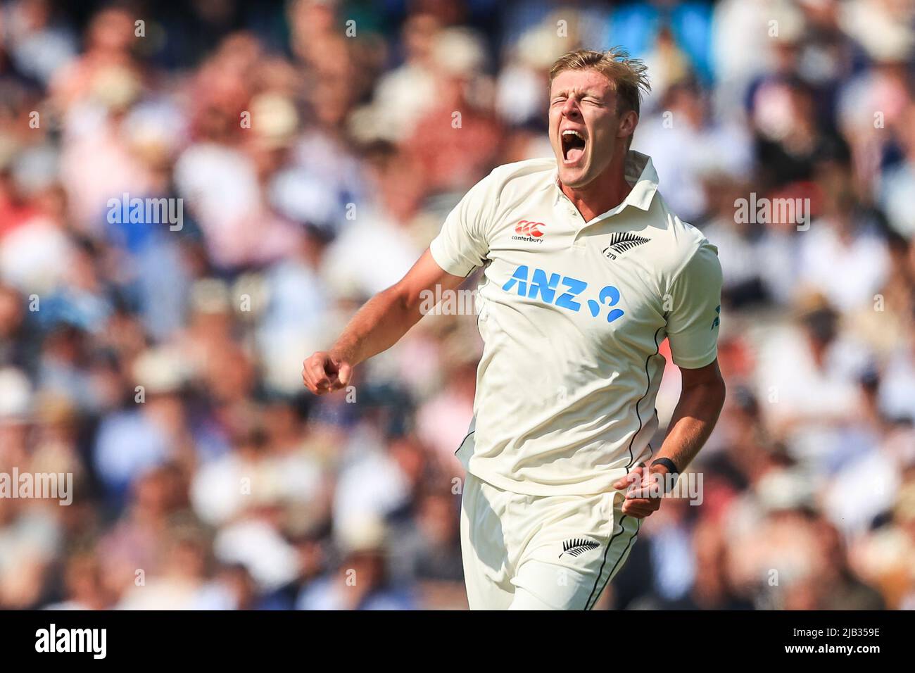 Kyle Jamieson of New Zealand getting Zak Crawley of England out caught ...