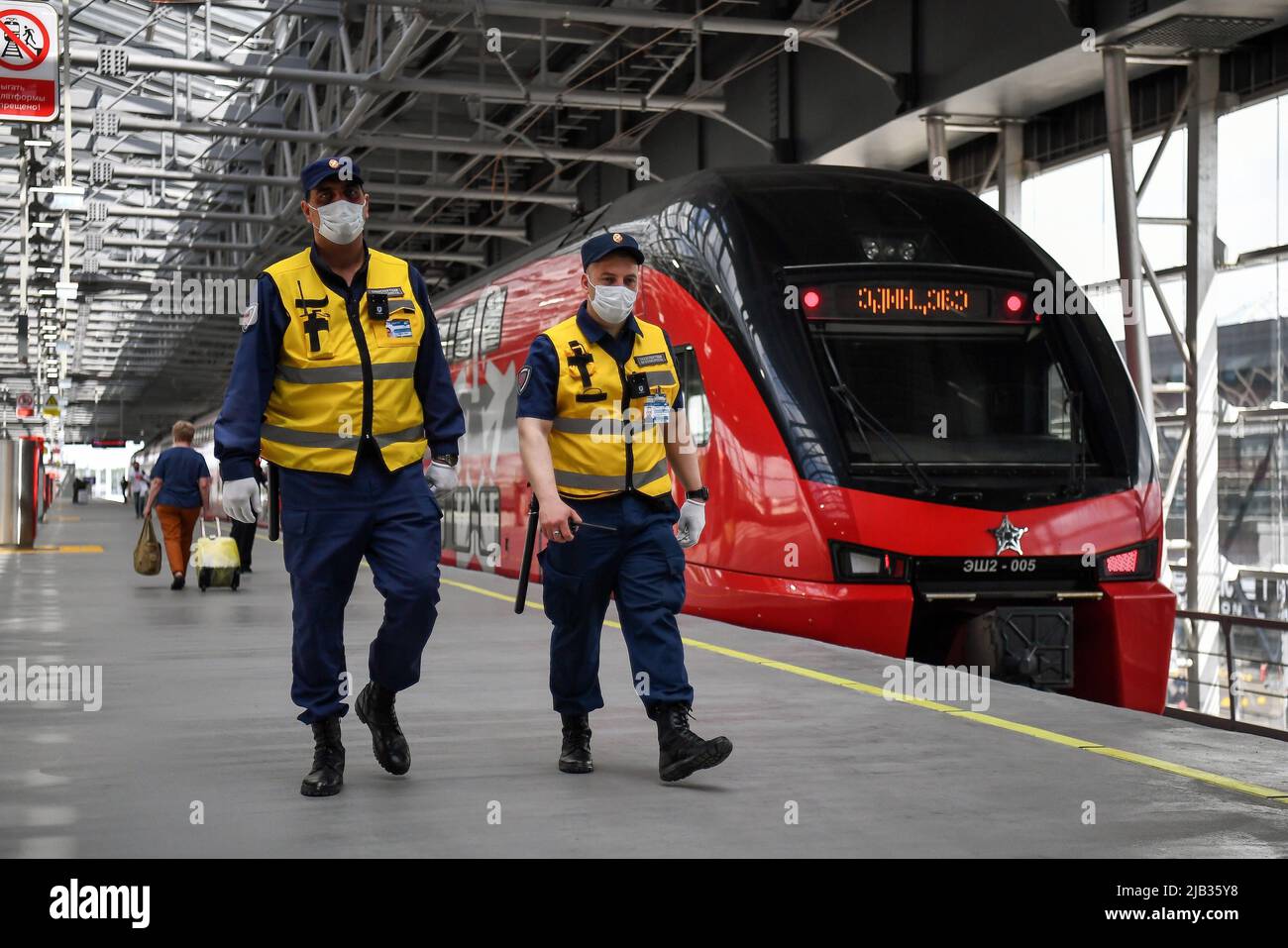 Official opening ceremony of the new Aeroexpress railway terminal of ...