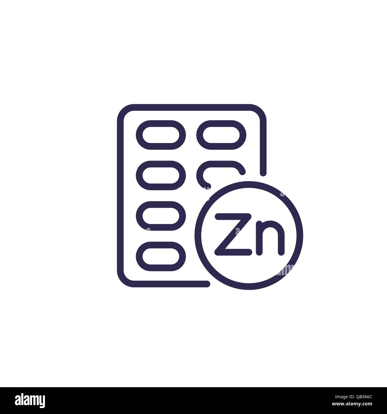 zinc capsules, Zn mineral line icon Stock Vector Image & Art - Alamy