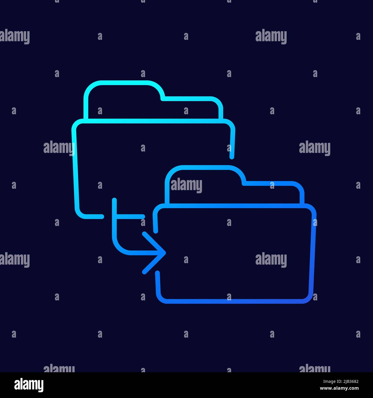 copy folder icon, thin line vector Stock Vector Image & Art - Alamy