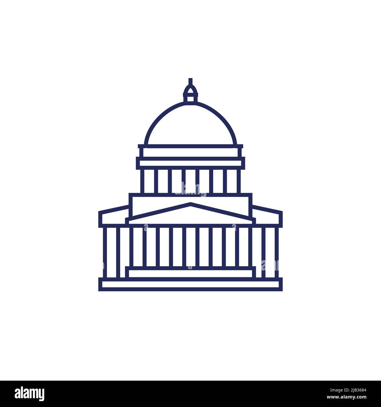Capitol Building Line Drawing
