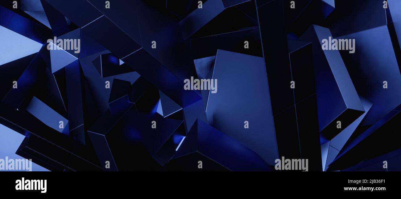 Abstract blue background 3D Render Stock Photo - Alamy