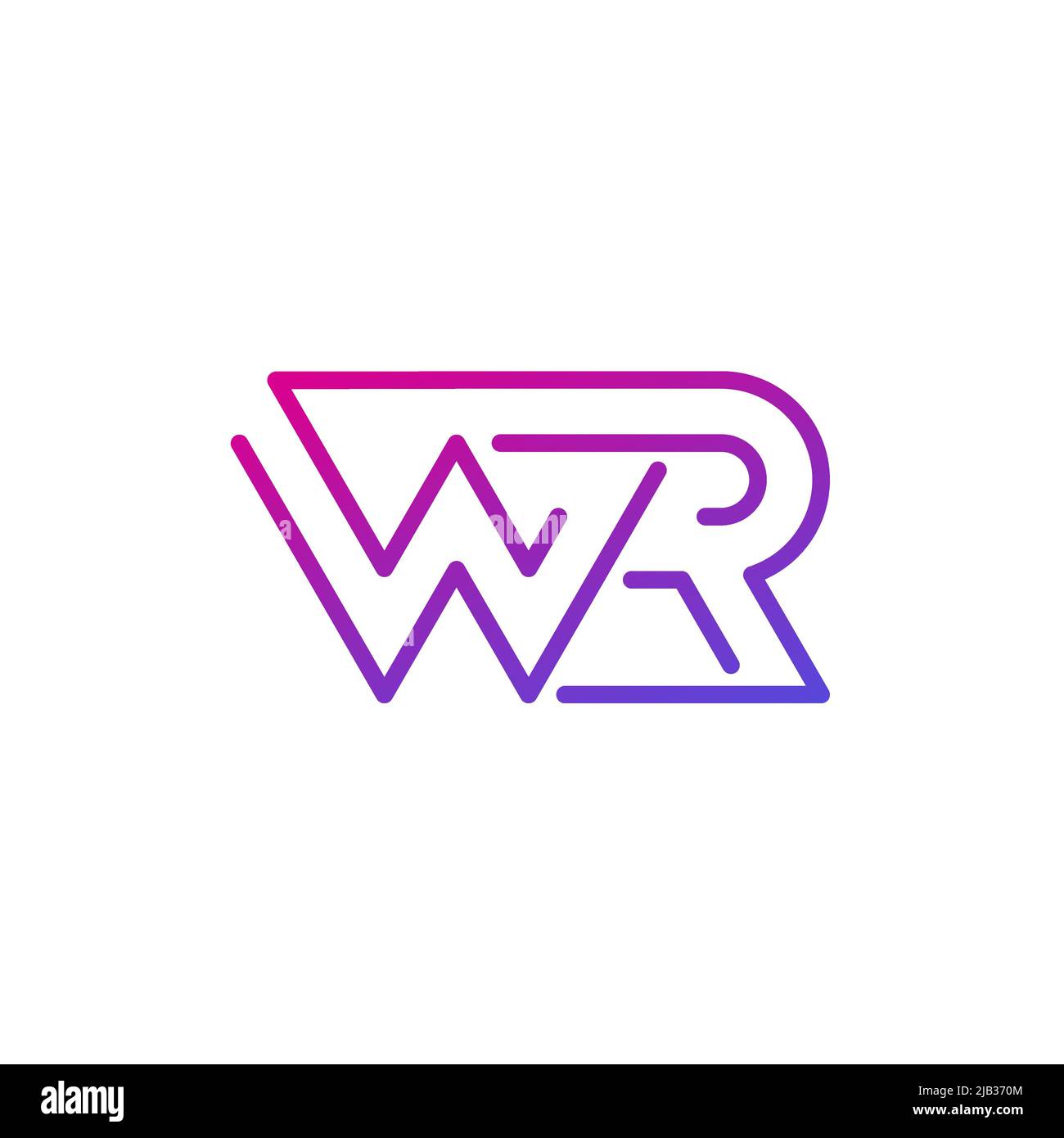 WR letters line logo design Stock Vector Image & Art - Alamy