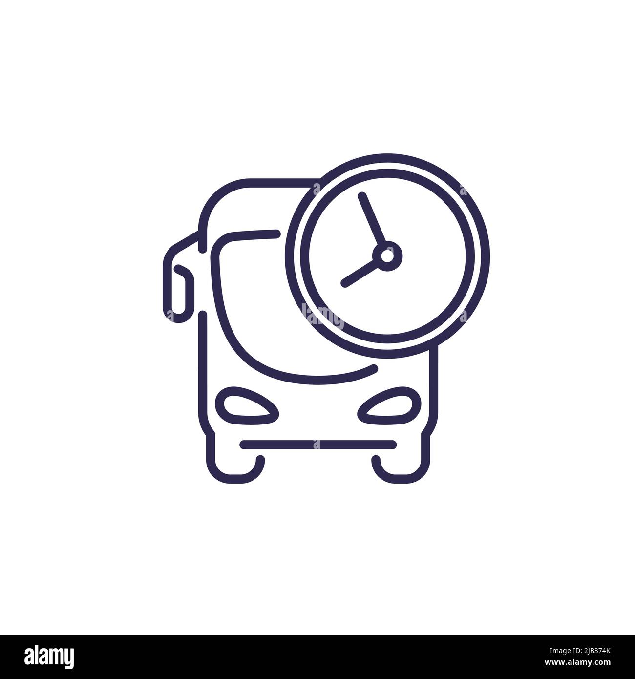 Bus on time Stock Vector Images - Alamy