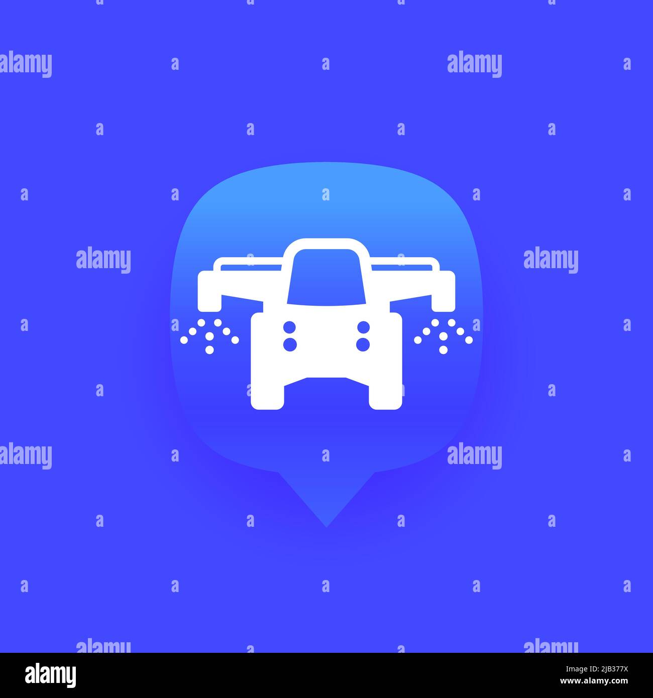 crop sprayer tractor, irrigation vector icon Stock Vector Image & Art ...