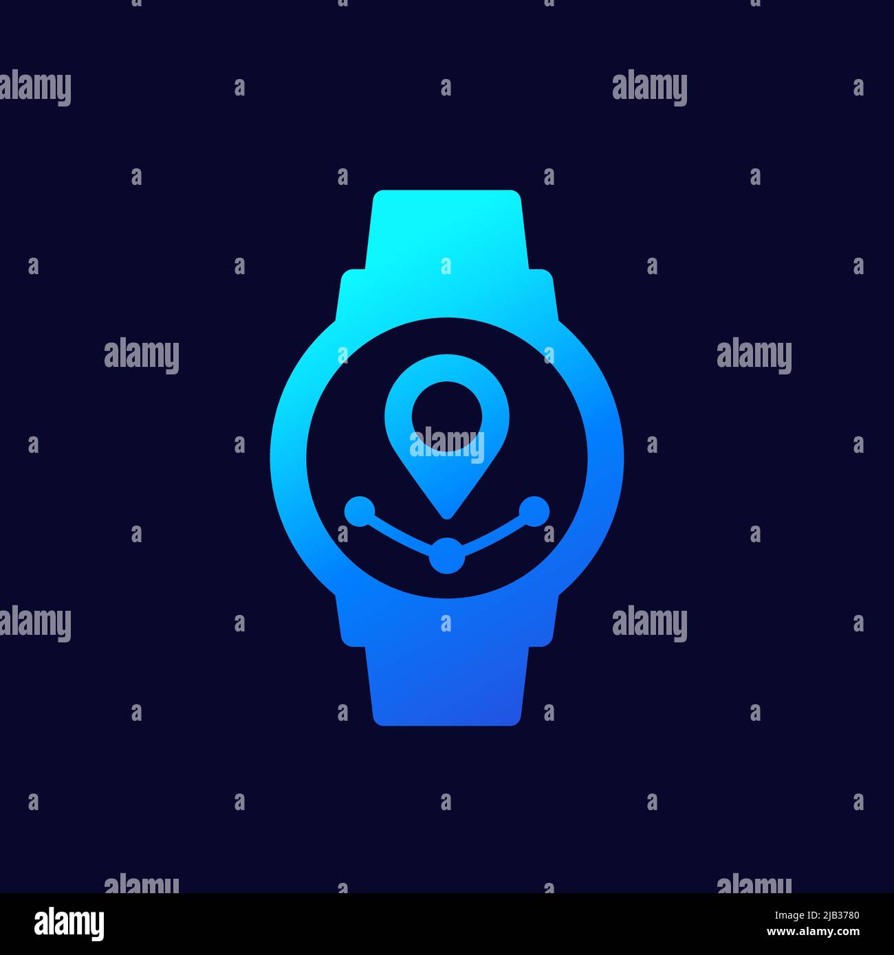 Smart watch map navigation Stock Vector Images - Alamy