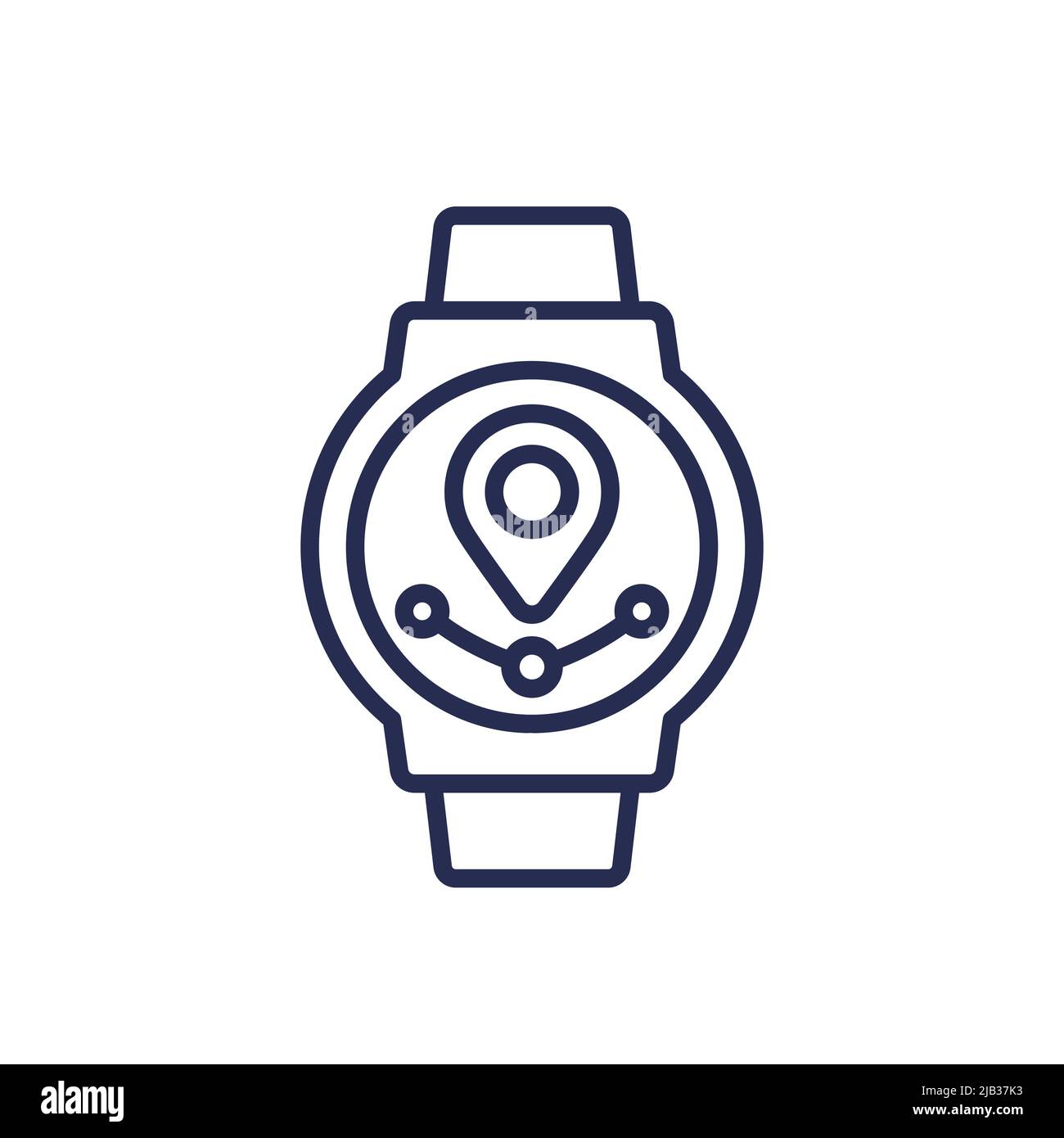 Smart watch icon over white hi-res stock photography and images - Alamy