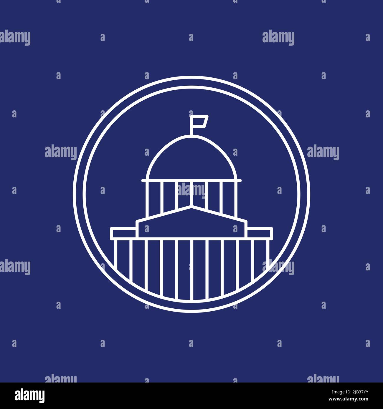 capitol building line round icon Stock Vector Image & Art - Alamy