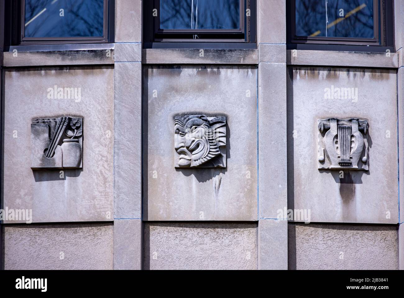 sculptures by Corrado Parducci, J.W. Sexton High School, Lansing ...