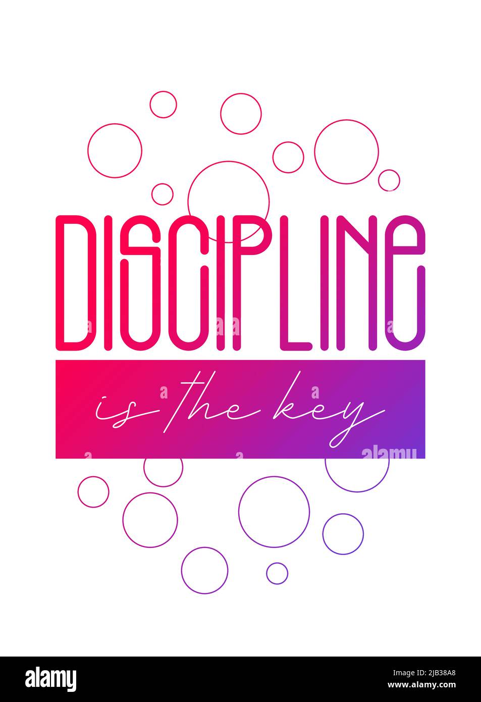 Discipline is the key, vector poster design Stock Vector Image & Art ...