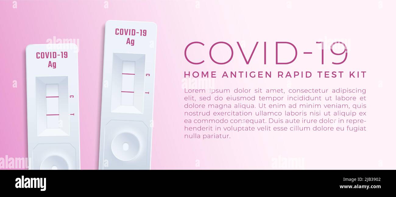 COVID-19 Antigen Fast Self Test Realistic 3d Device Illustration ...