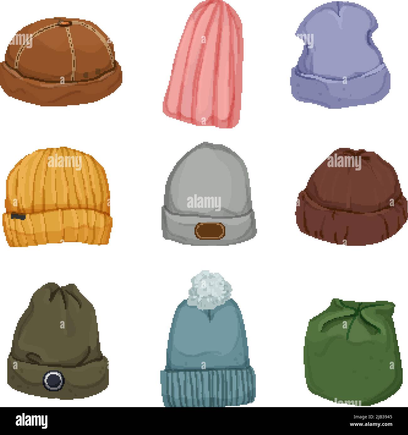 Knit beret mockup Stock Vector Images - Alamy