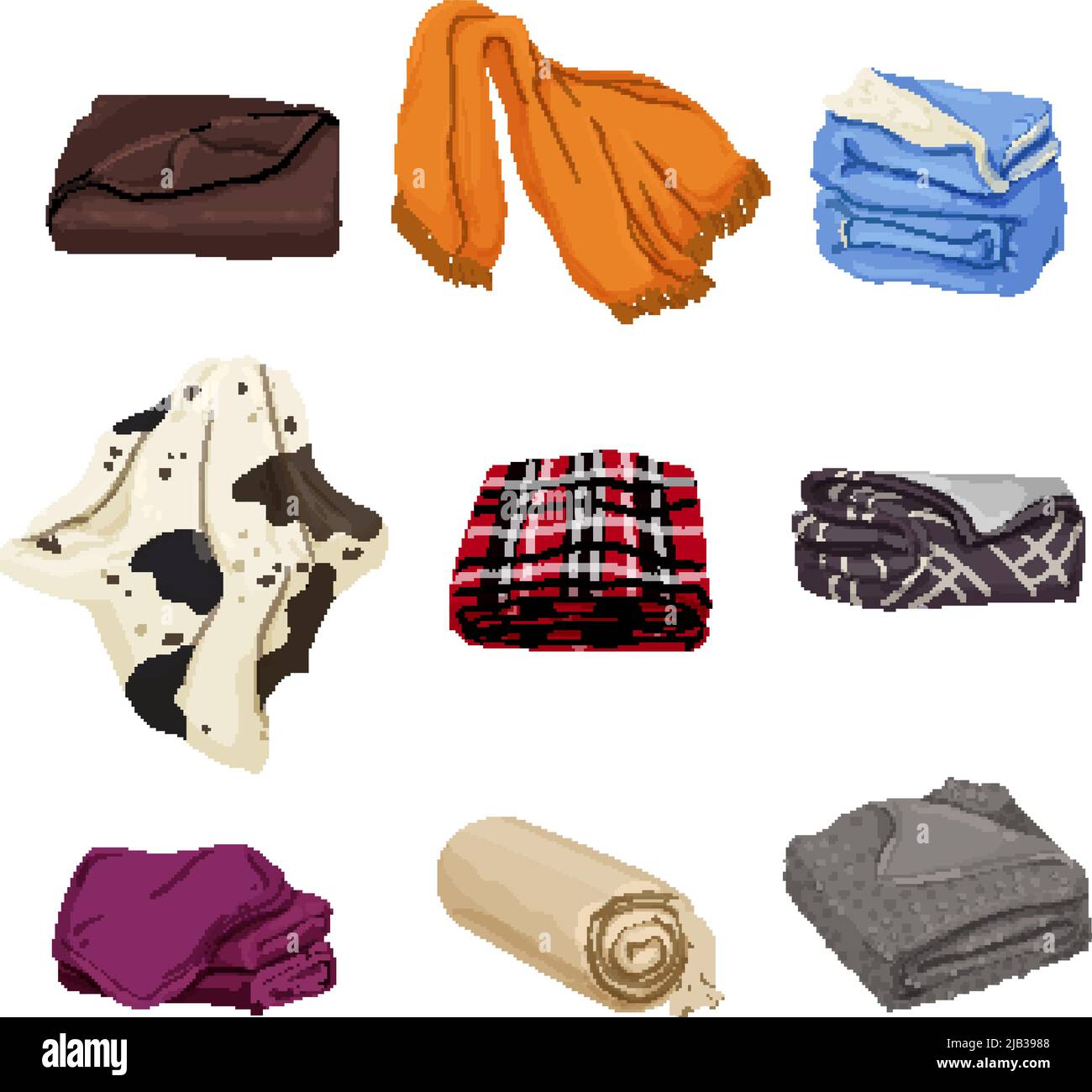 Folded bed linen Stock Vector Images - Alamy