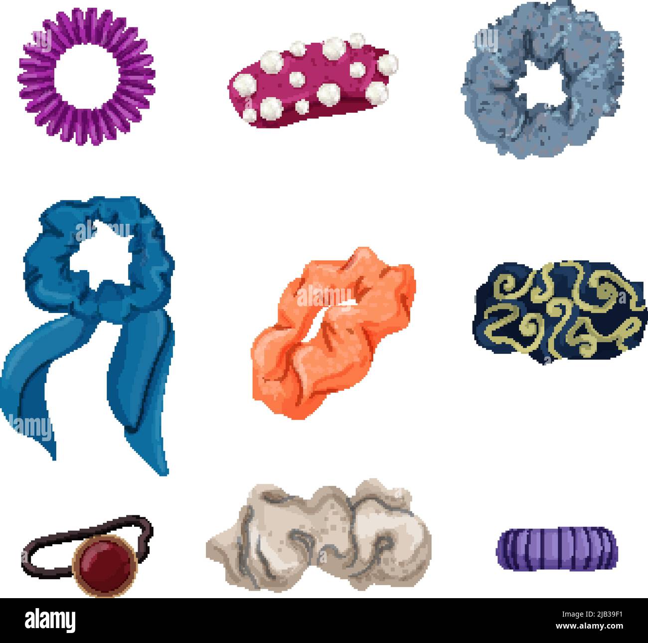 Woman with velvet ribbon Stock Vector Images - Alamy