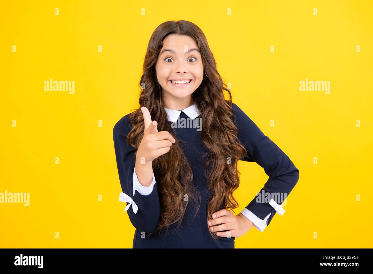 Happy teenager, positive and smiling emotions. Cheerful teen child ...