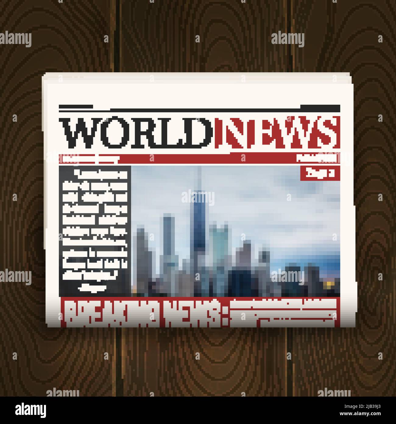 Newspaper front page design poster with world breaking news headlines ...