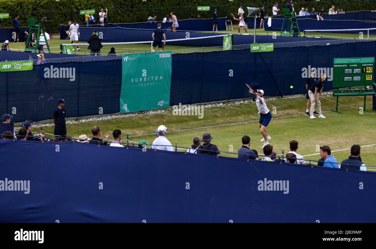 Jamie Murray in action during his doubles match on day five of the ...