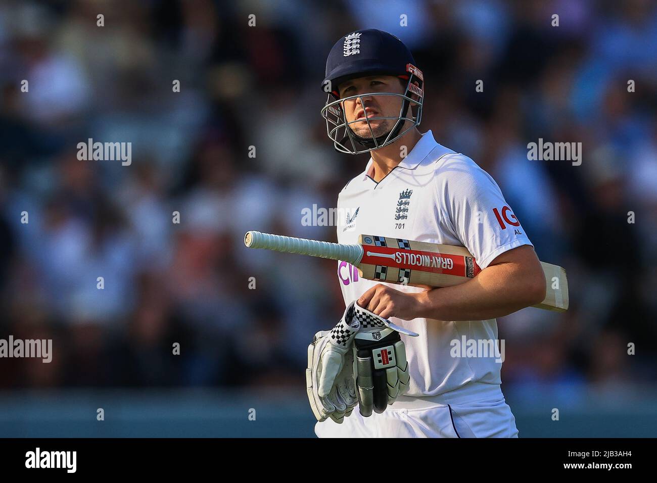 Lord's Cricket Ground, London, UK. 2nd June, 2022. Alex Lees of England ...