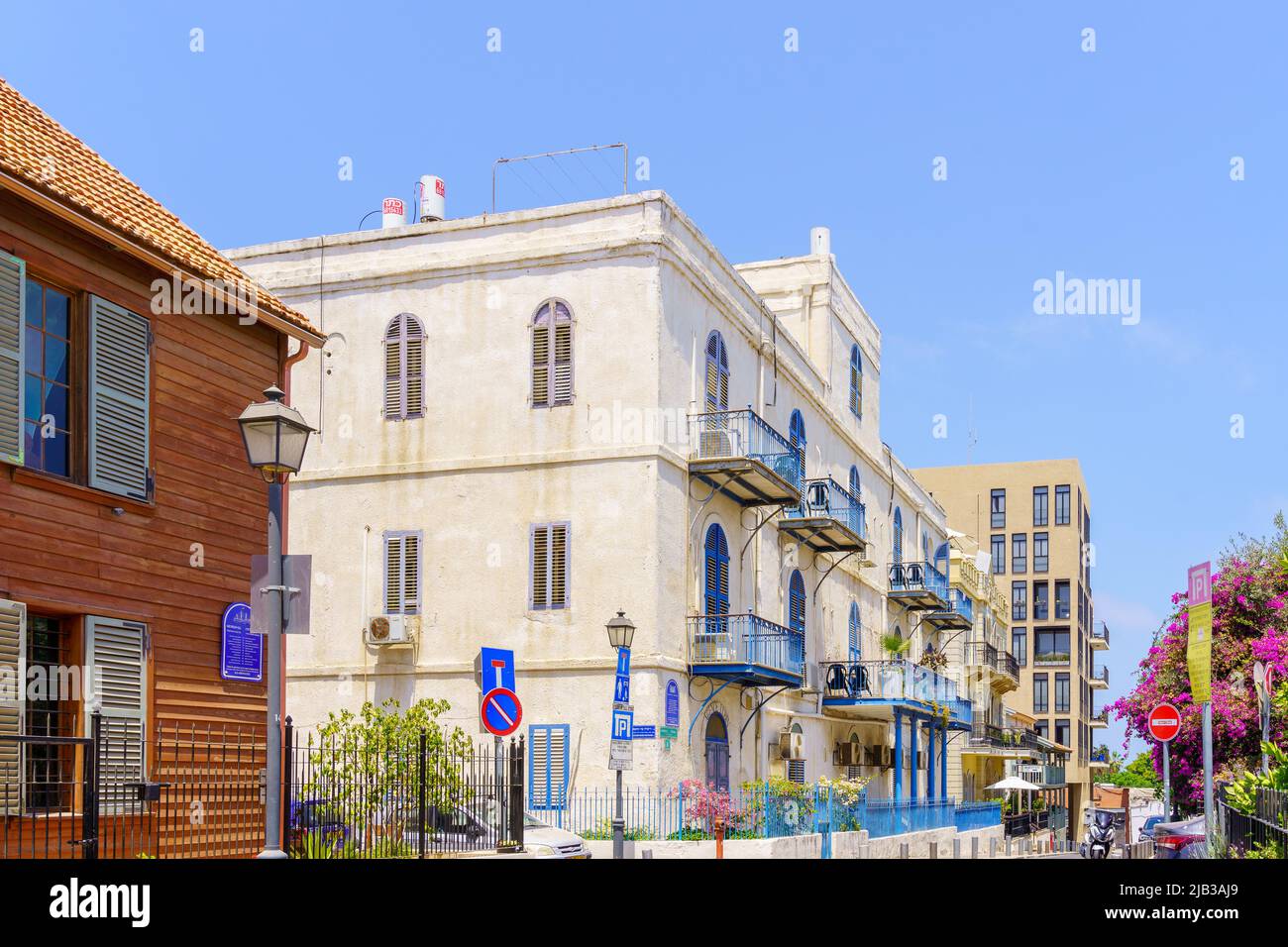 Tel-Aviv, Israel - May 26, 2022: View of the historic Immanuel building ...