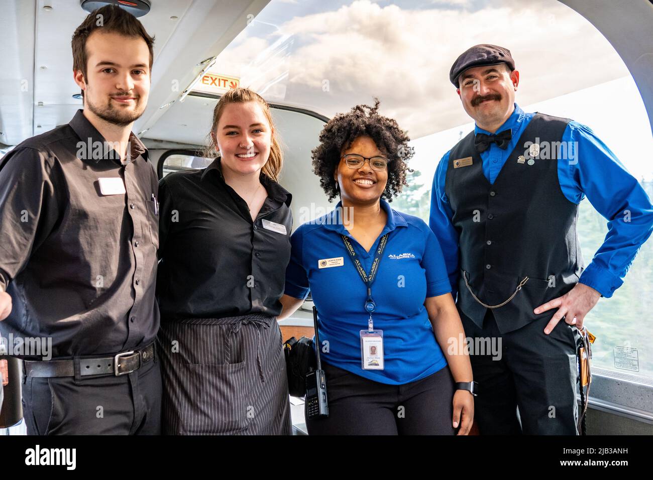Inside the Dome Car on the Alaskan Railroad train from Denali to ...