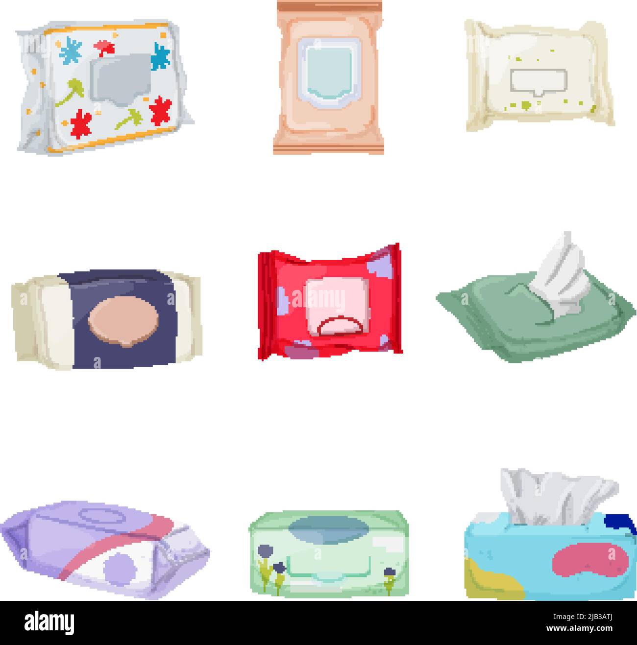 wipe wet cartoon icons set vector Stock Vector Image & Art - Alamy