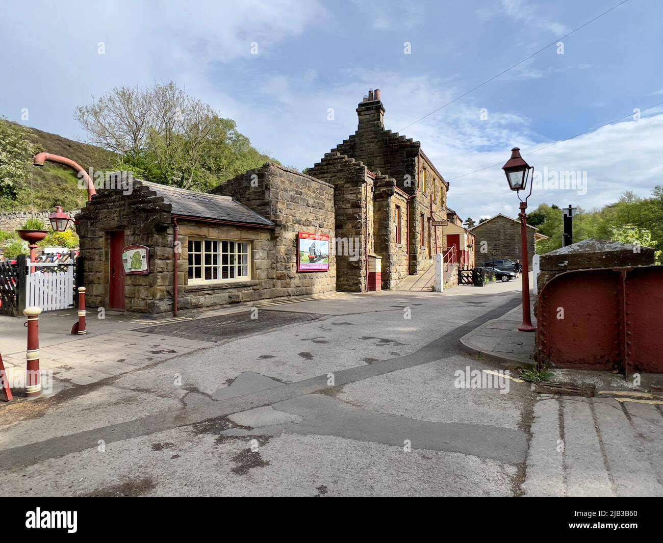 Entrance to Goathland Train Station Stock Photo - Alamy