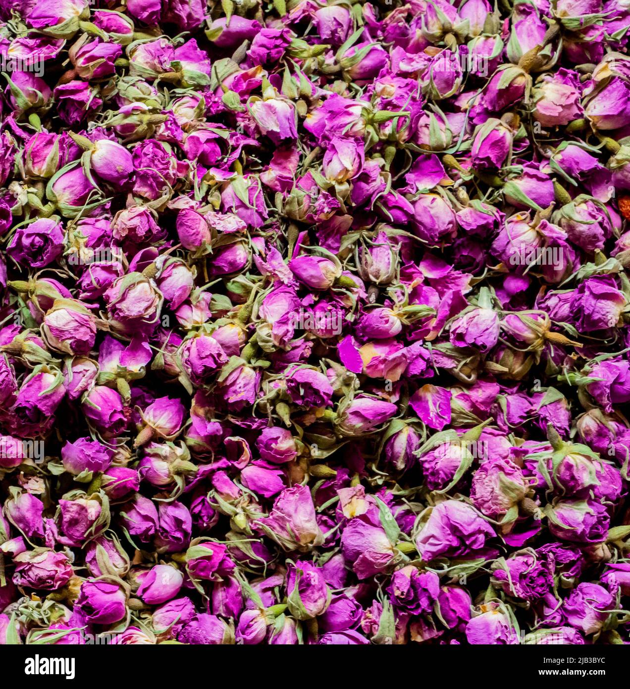 Closeup of the pink rose tea on the market in Istanbul, Turkey Stock ...