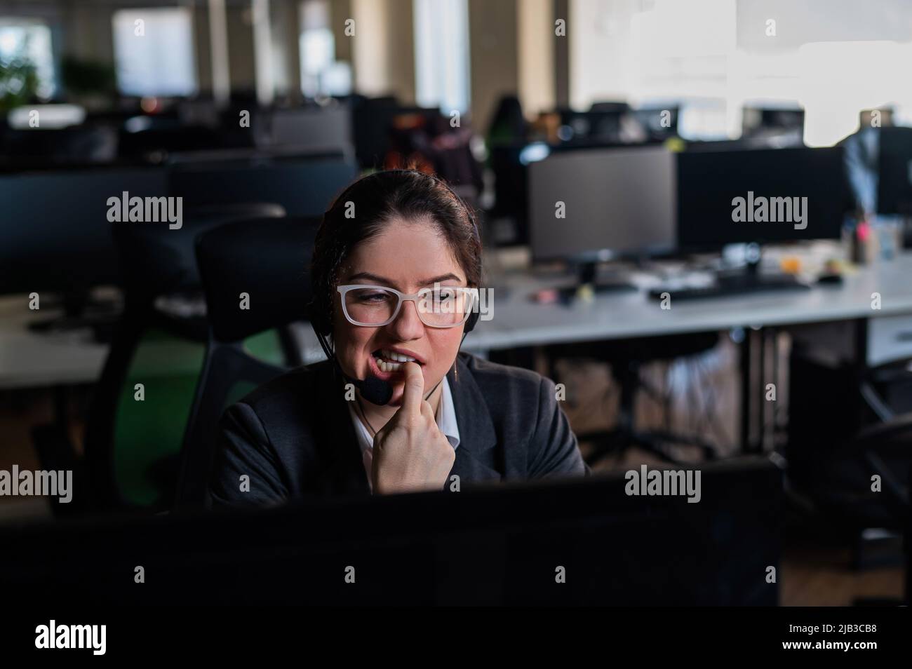 Female employee anxiety hi-res stock photography and images - Alamy