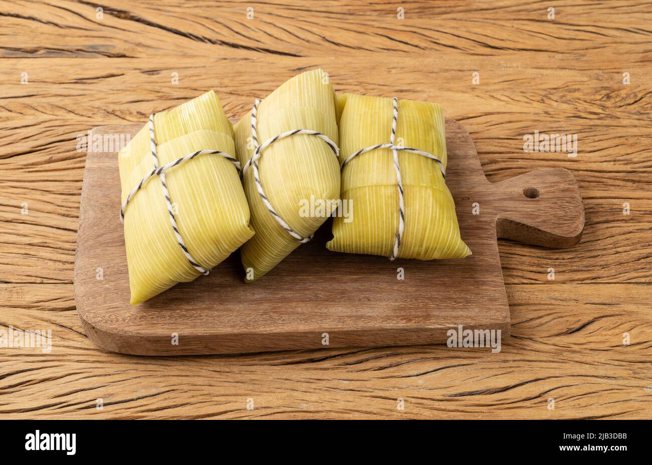 Pamonha, typical brazilian corn food. June festival food Stock Photo ...