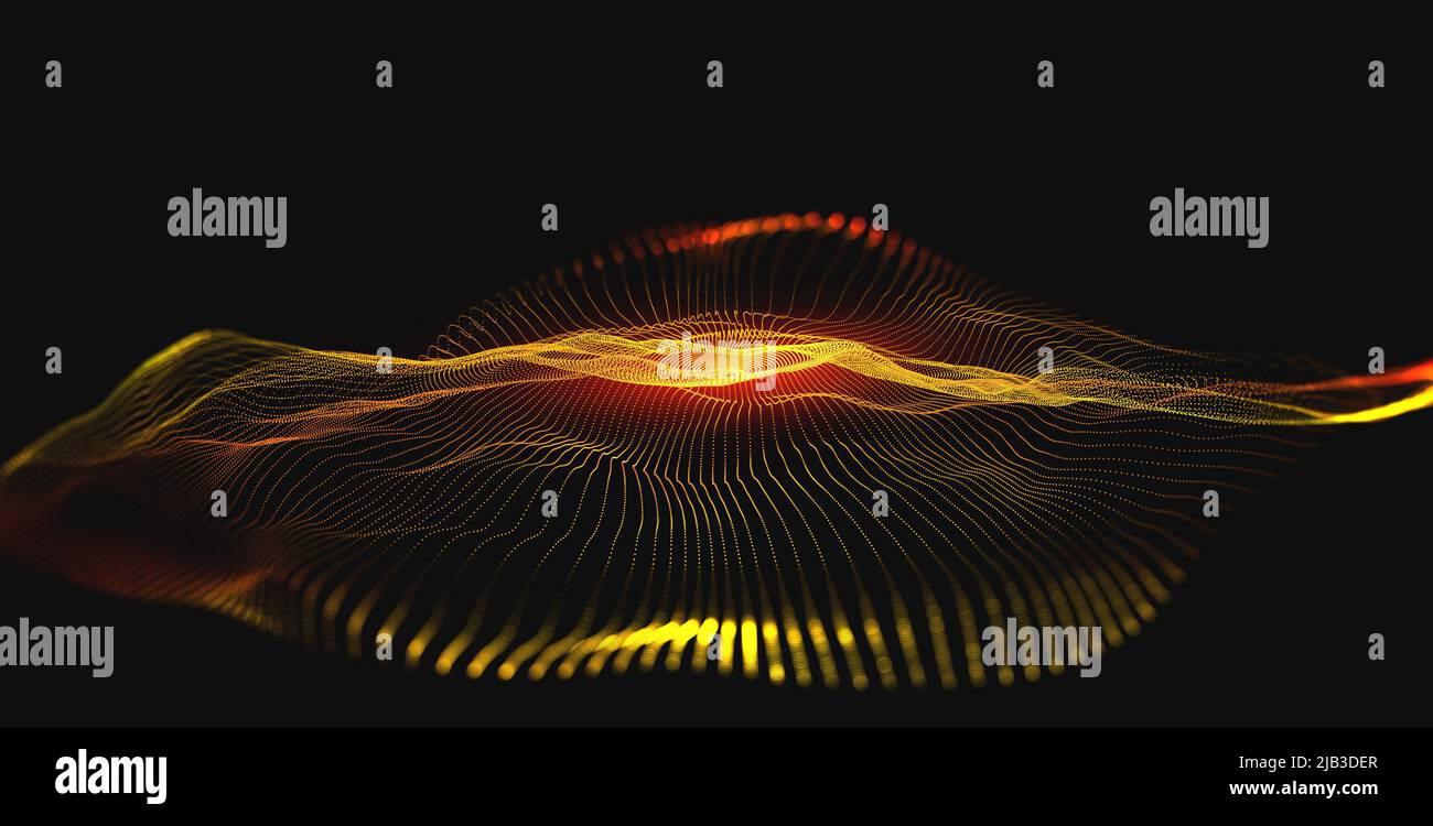 Digital mind concept. Abstract cyber synthetics 3D illustration. Funnel ...