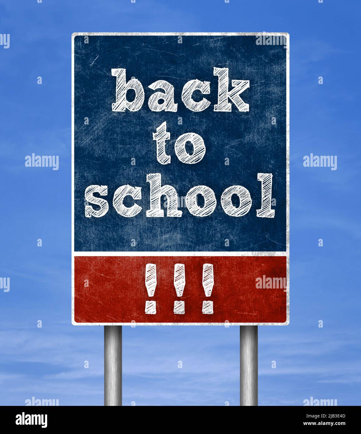 back to school - traffic sign Stock Photo - Alamy