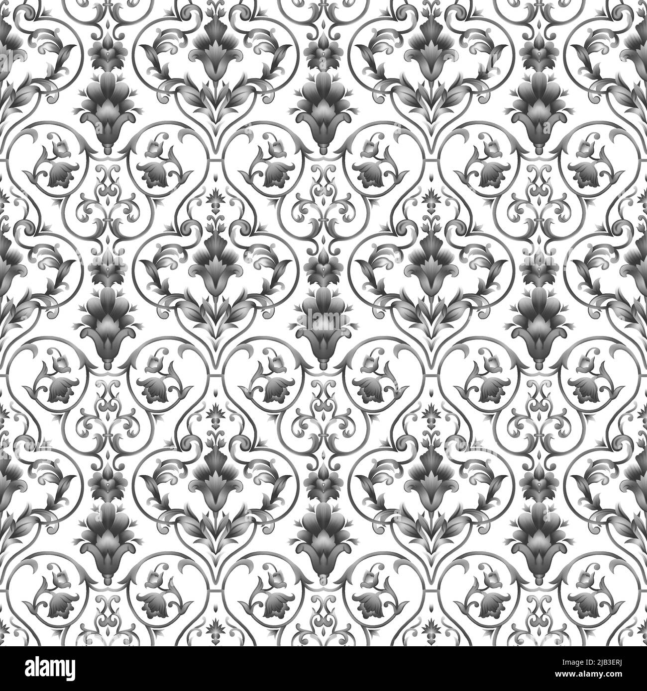 Digital Pattern ornament Style Pattern Texture illustration floral ...