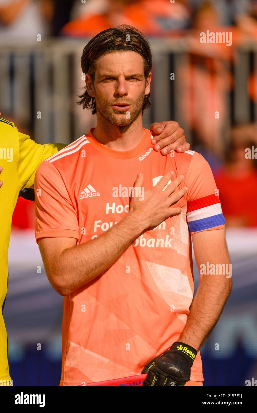 MALDEN, 02-06-2022, Wagener Stadion, FIH Pro League Men 2021-2022. Lars ...