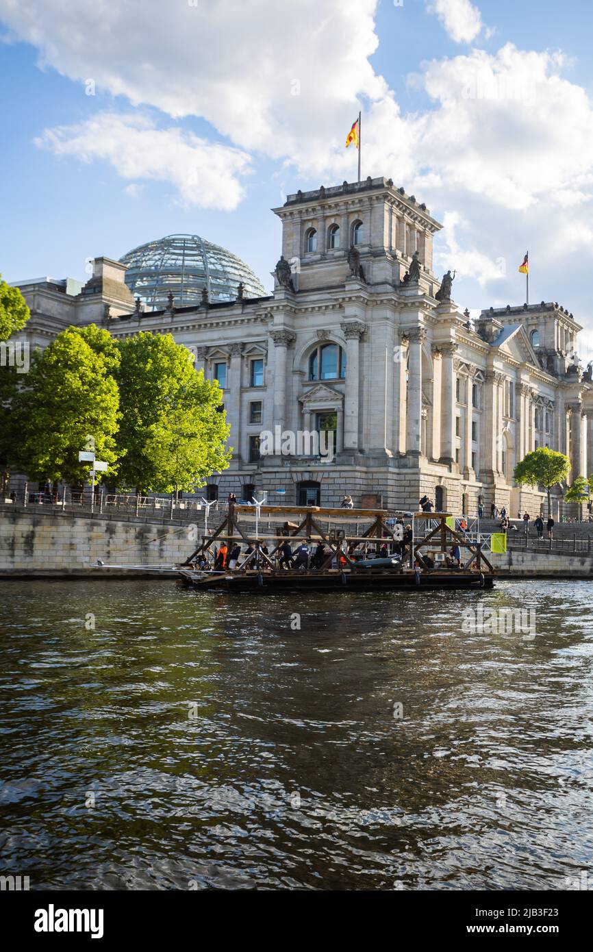 Berlin, Germany. 02nd June, 2022. The ship of the documenta project ...