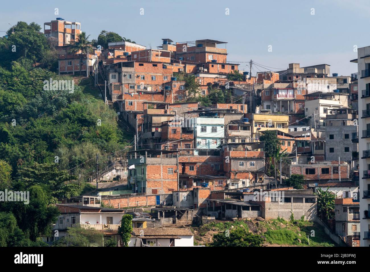 image of a needy community in Rio de Janeiro in the north of the city ...