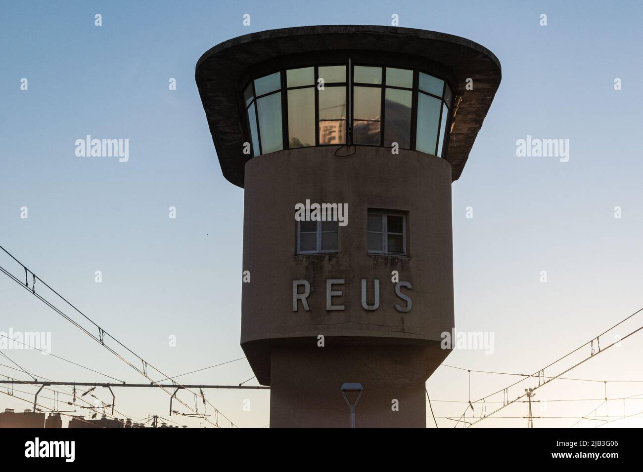 Control tower at Reus Train station, Catalunya Stock Photo - Alamy