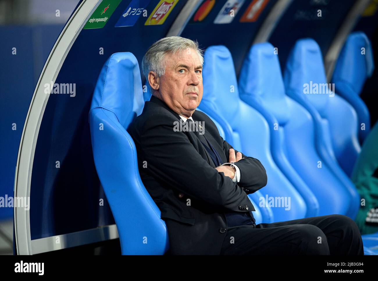 coach Carlo ANCELOTTI (Real) Soccer Champions League Final 2022 ...
